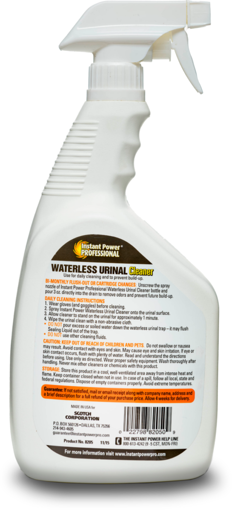 Waterless Urinal Cleaner | Instant Power Professional Products